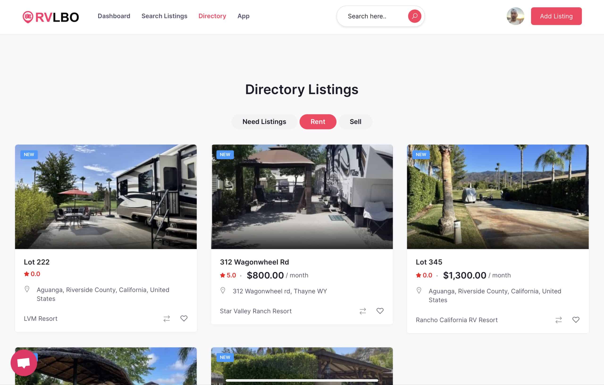 Features | List Your RV Lot for Sale or Rental | RVLBO